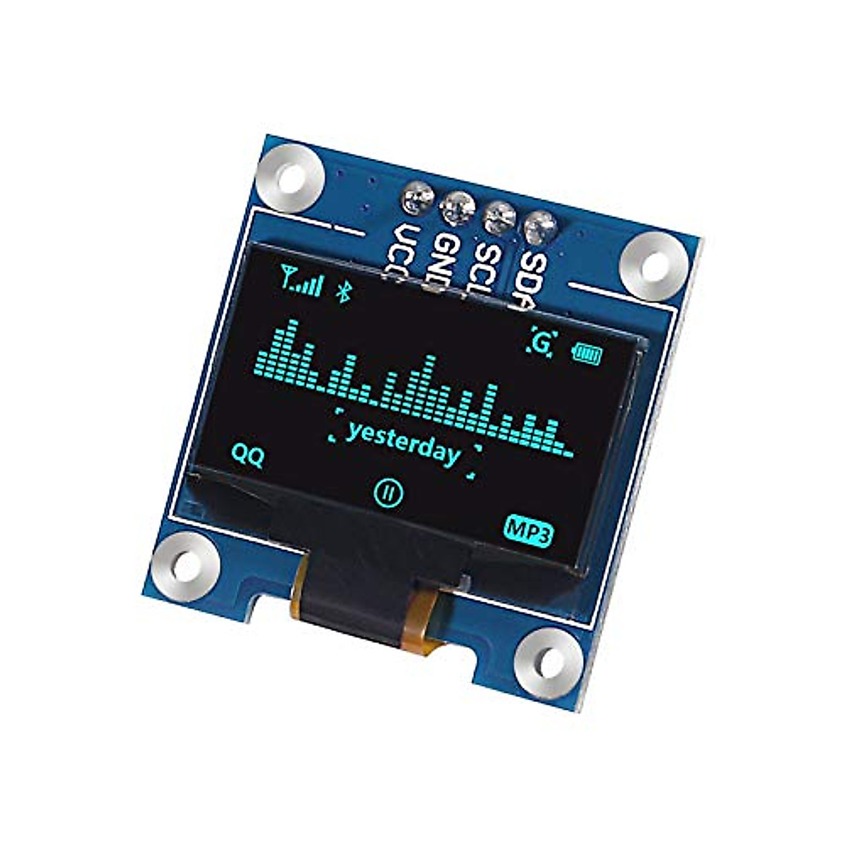 ALMOCN 0.96" OLED Module I2C IIC Serial 12864 128X64 OLED Display Module with SSD 1306 Driver(1PC,Blue)