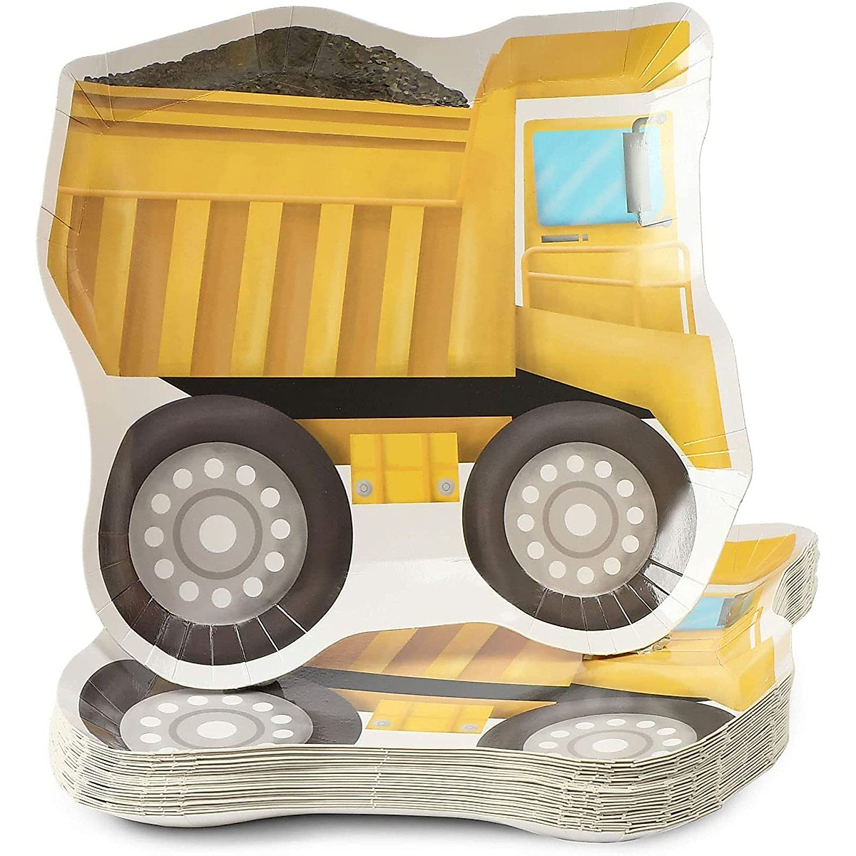 Construction Birthday Party Dinnerware, Banner, Hats (Serves 24, 146 Pieces)