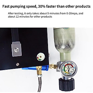 Generic Pcp compressor 12v 300 bar 4500 psi 30Mpa pcp pump high pressure compressor 12v dc 300bar, Black