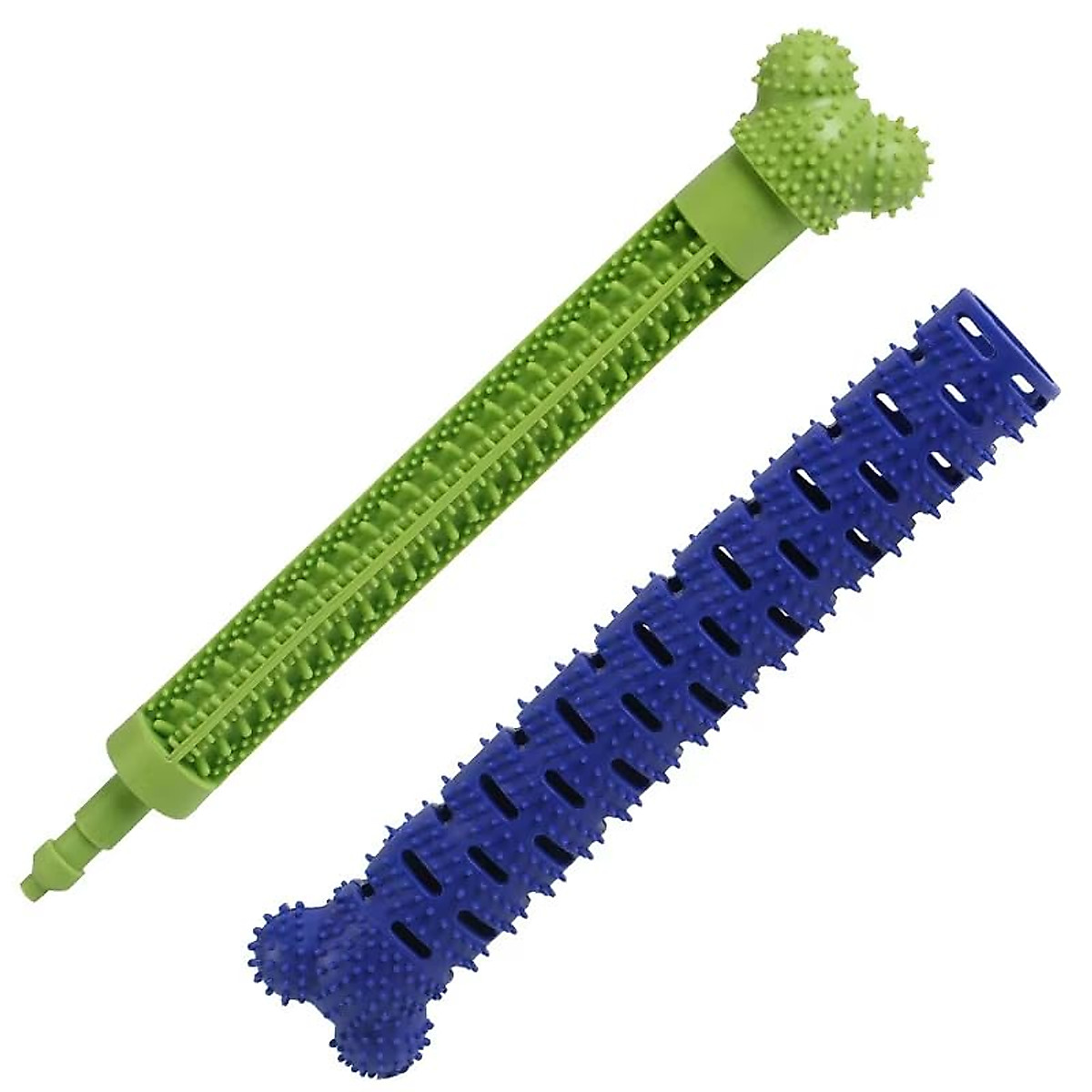 2-in-1 Durable Pet Chew Toy with Squeaker, Non-Toxic Rubber
