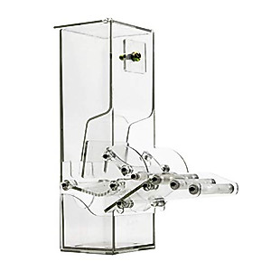 POPETPOP Parakeet Feeder No Mess-Automatic Bird Feeder No Split for Cage,Heavty Acrylic Feeder Station for Macaw African Greys Budgies Cockatiels Conure Lovebird