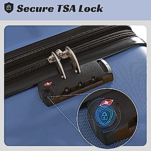 Merax Luggage Sets of 2 Suitcases With Wheels Expandable Lightweight, TSA Lock, Hardside Spinner Carry On Luggage, 20 28 inch Blue