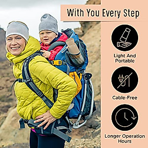 2-in-1 BEEVA Portable Baby Bottle Warmer for Breastmilk/Baby Formula, Ideal for Travel, with USB Charger, 4 Temperature Settings & Digital Display, Accurate Heating,with Travel Bag