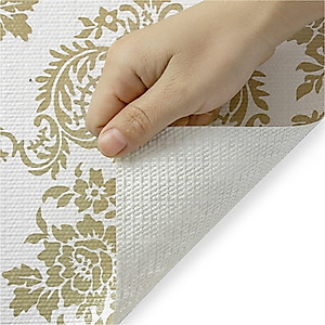 Dwellaid Shelf Liner 18inch Wide for Kitchen Cabinets Non Adhesive Gold 18inx8FT Kitchen Drawer Liner, Waterproof Shelf Liner Durable Anti-Slip for Kitchen Cabinets Shelf Liners for Kitchen Cabinets