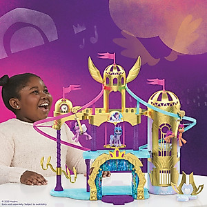 My Little Pony: A New Generation Movie Royal Racing Ziplines - 22-Inch Castle Playset Toy with 2 Moving Ziplines, Princess Pipp Petals Figure