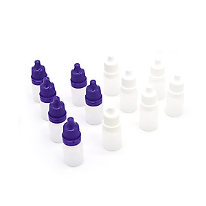 Snadulor 5ml Dropper Bottles 60 PCS Plastic Squeezable Eye Liquid Dropper Container(Random Color)