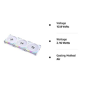 Lian Li UNI Fan SL V2 RGB Revolutionized Daisy-Chain ARGB Fan 120mm Triple Pack White SL120V2-3W