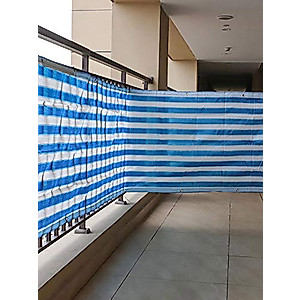 JYCAR 3 x 16.4 FT Fence Privacy Screen Mesh Net, Balcony Privacy Screen Cover, Fence Windscreen for Porch Deck Outdoor Backyard Patio Balcony, Includes 16.4 ft Rope and 20 Zip Ties