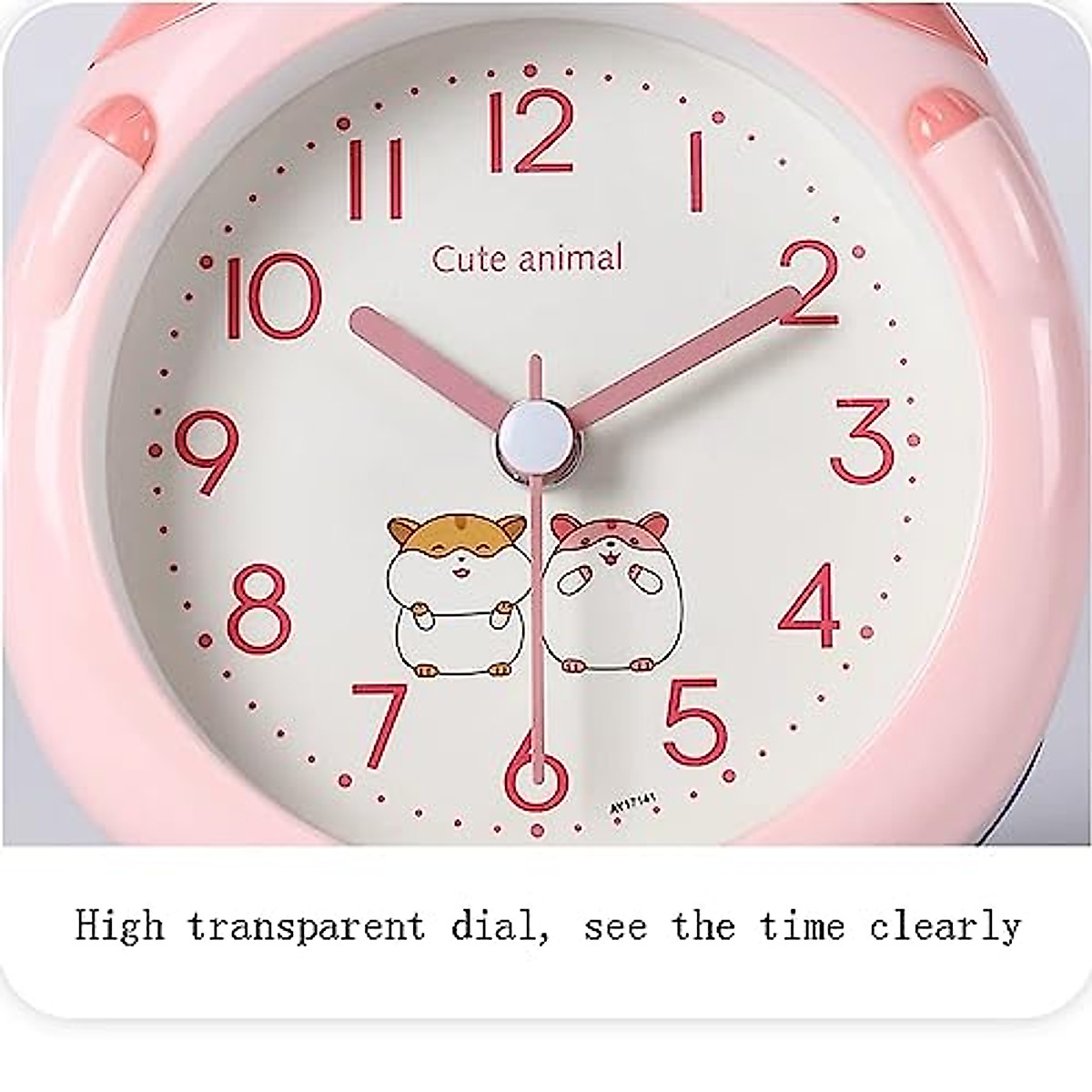 GRFIT Alarm Clocks 4" Alarm Clock, Twin Bell Silent Non-Ticking Battery Operated Extra Loud with Night Light, for Bedside Table Desk Bedside Clock (Color : White)