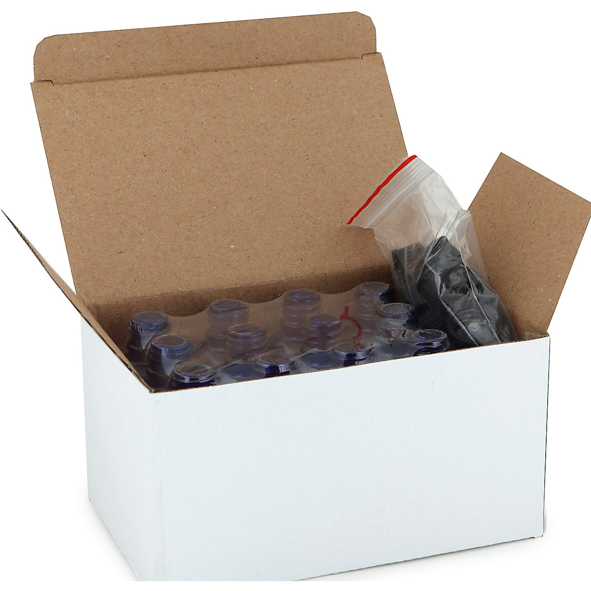 Vivaplex, 24, Cobalt Blue, 15 ml Glass Bottles, with Lids