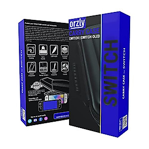 Orzly Carrying case for Nintendo Switch OLED and Switch Console - Midnight Blue Protective Hard Portable Travel case Shell Pouch for Nintendo Switch Console & Accessories