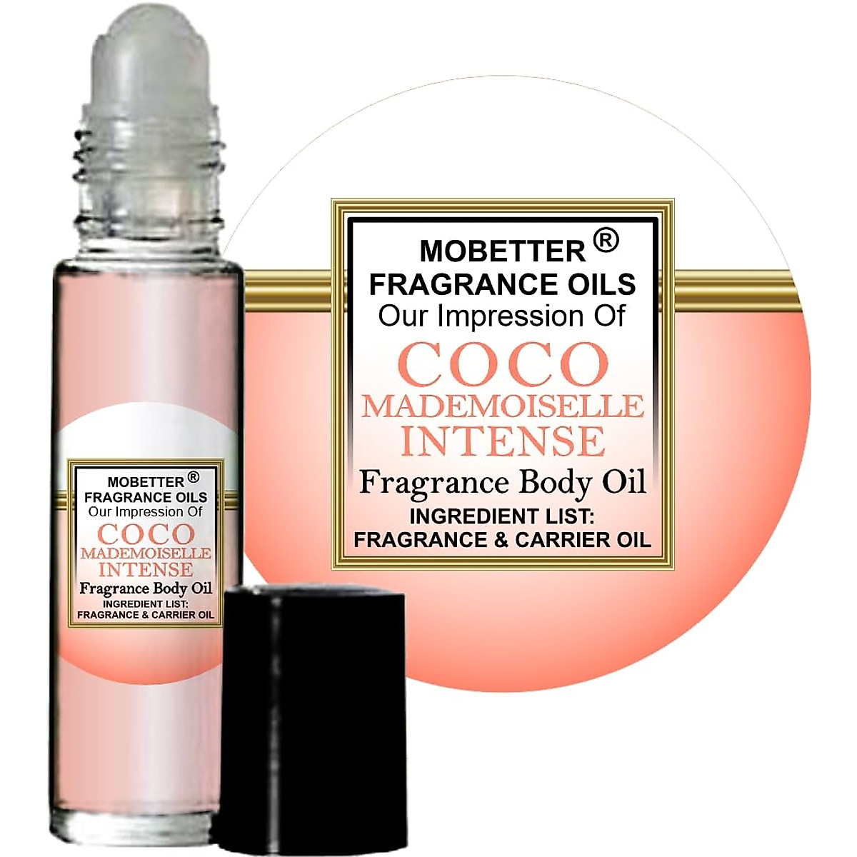 MOBETTER FRAGRANCE OILS' Our Impression of C o c o Mademoiselle Intense for Women Body Oil Fragrance 1/3 oz roll on Glass Bottle