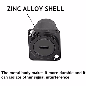 PENGLIN 5PCS USB 3.1 Type C Panel Mount Coupler, USB C Pass Through Connector, Female to Female Bulkhead Extension Adapter