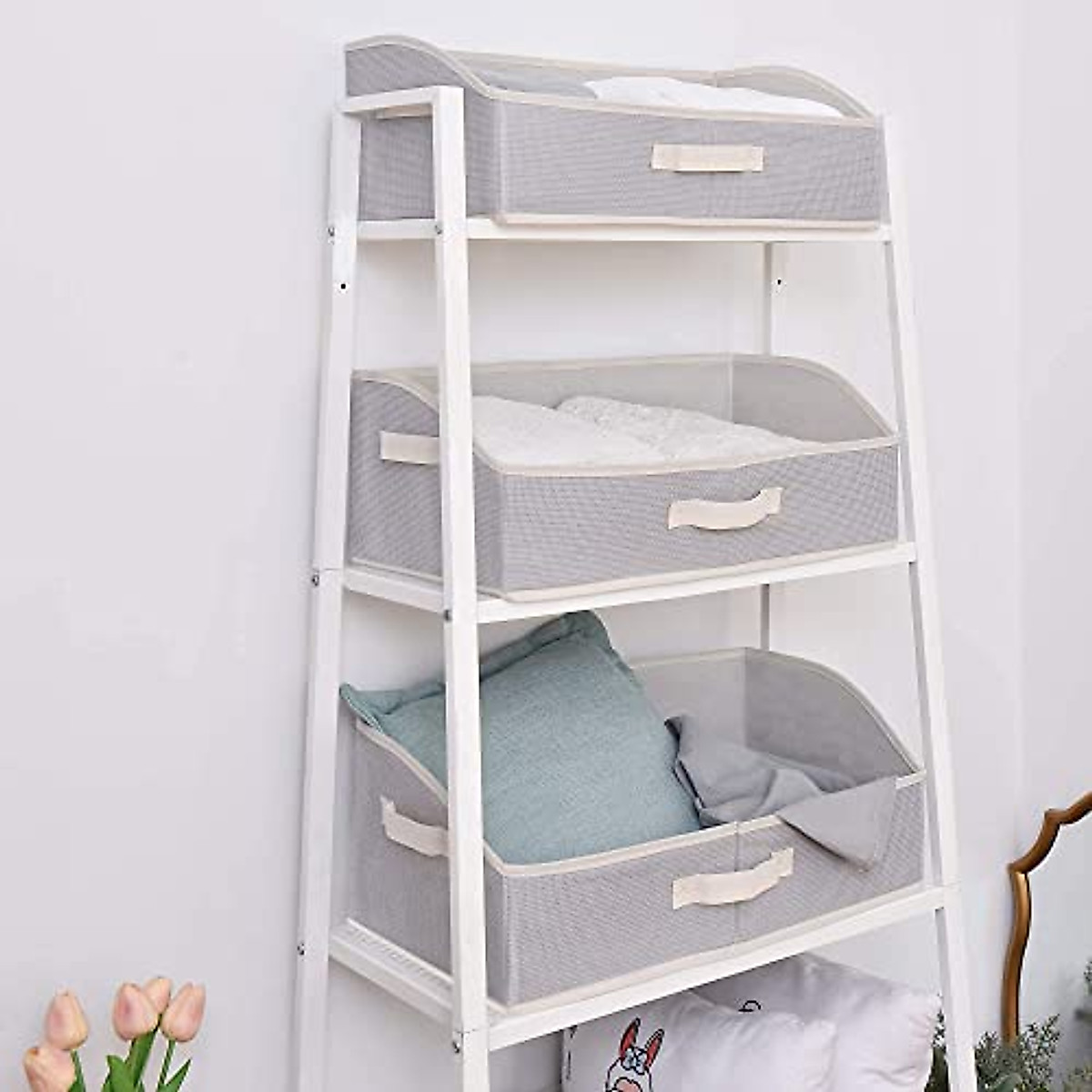 GRANNY SAYS Bundle of 3-Pack Trapezoid Storage Bins & 3-Pack Rectangle Storage Bins