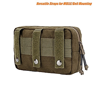 Dotacty Mini Modular Admin Pouch Tactical MOLLE Utility Gear Tool Pouch for Chest Rig Duty Vest Battle Belt Accessory Bag Addition for Pack RG