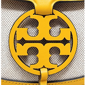 Tory Burch Women's Miller Canvas Quadrant Crossbody Saddlebag (Daylily)