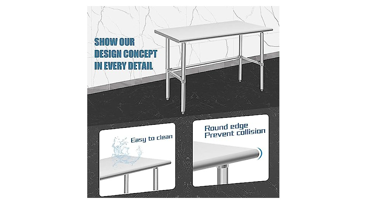 Hally Commercial Stainless Steel Prep Table - 24x48