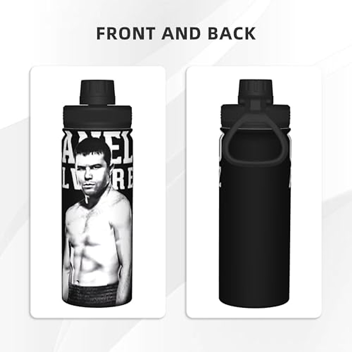 Eevikion Canelo of Alvarez Stainless Steel Insulated Tumbler Sports Water Bottle Hot and Cold Travel Cup 18oz