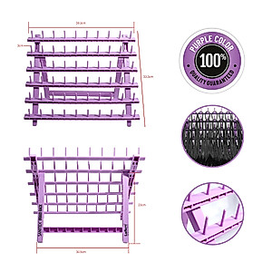 Laflare Braid Rack 60 Spools, PP Braiding Hair Stand, Thread Rack, Sewing Organizer, Quilting, Embroidery - Versatile Extension Holder (Purple)