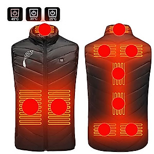 ysgfhgjw Black Of Friday Heated Vest For Men & Women 2023 Fashion Winter Lightweight Heating Clothing For Walking (Battery Pack Not Included) Black Xl