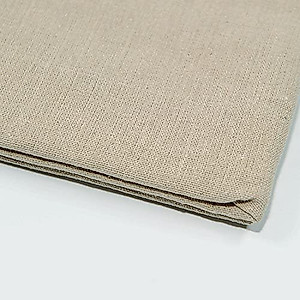 Natural Linen Needlework Fabric,Garment Craft, Flower Pot Decoration and Tablecloth, Embroidery Fabric for Garments Crafts Accessories, 20by 62-Inch