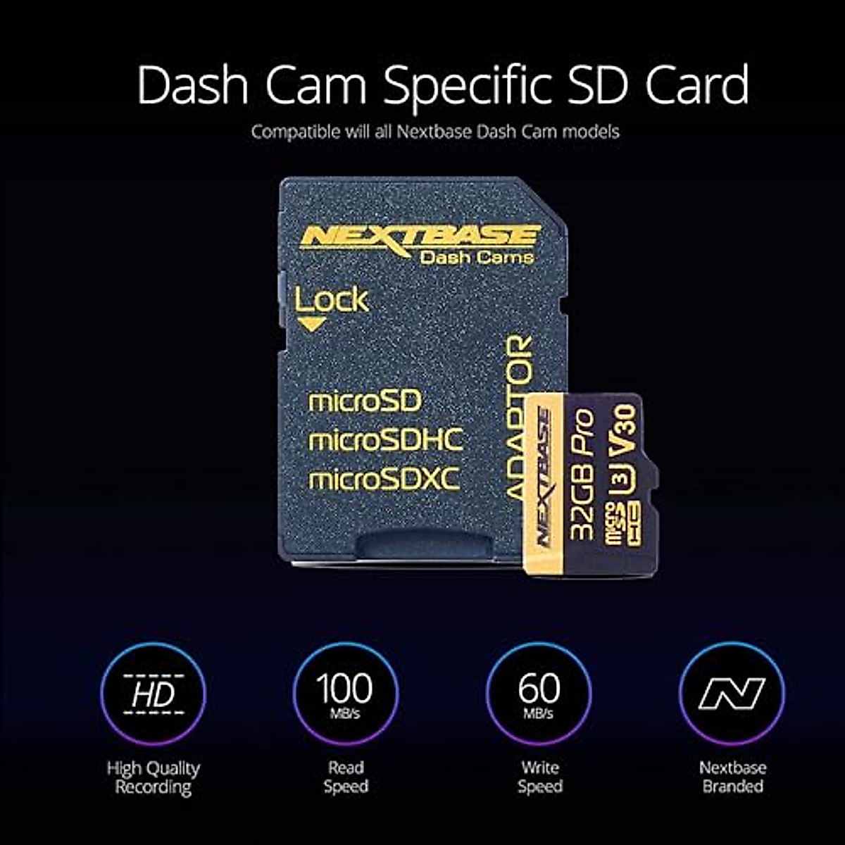 Nextbase 322GW Dash Cam and 32G Micro SD Card Bundle - Full 1080p/60fps HD Recording in Car Camera- 6 Lane Wide Front View- Wi-fi GPS Bluetooth- Parking Mode- Night Vision- Loop Records