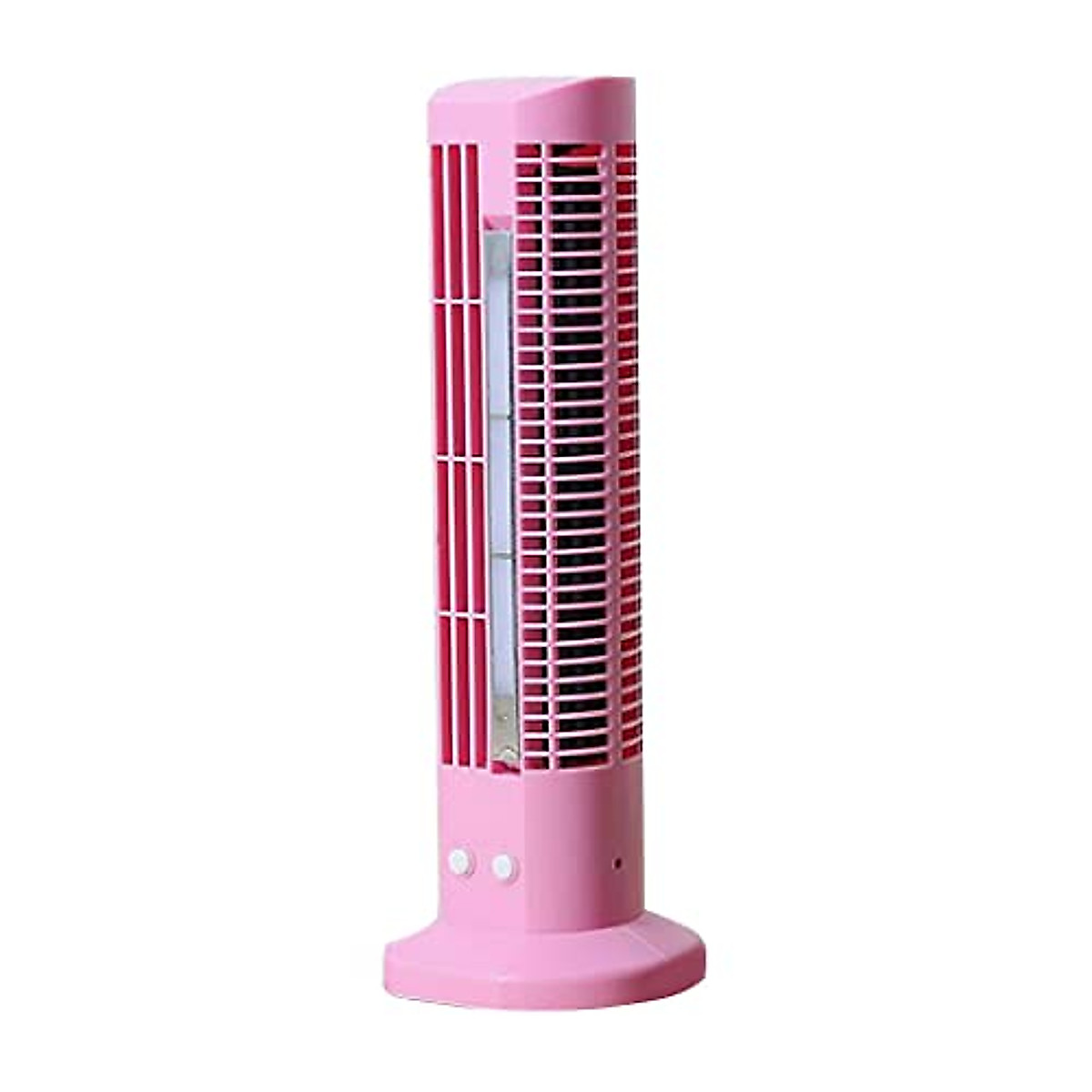 VKEKIEO Tower Fan with LED Light, Small Oscillating Quiet USB Desk Air Cooling Fan Lamp, Personal Vertical Bladeless Electric Air Conditioner Air Cooler for Home Office Bedroom (Pink)