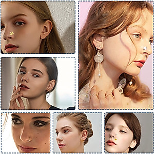 RASDDER 4-Pack Disposable Self Piercing Kit with Built-in Nose Studs, Very Safe Piercing Gun, Simple and Convenient Operation, Ideal for Family Use (White + Pink)