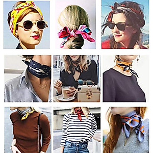 10PCS Silk Feeling Satin HeadScarf Neck Hair Small Square Scarf Color Random