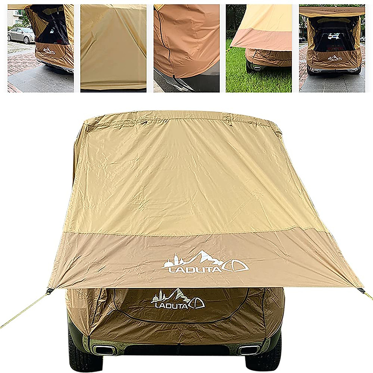 Camping Outdoor Car Trunk Tent, SUV Rainproof Car Rear Extension Awning Camping Picnic Sun Shade Rainproof Canopy