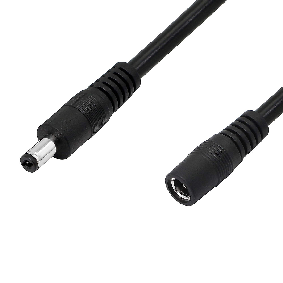 GINTOOYUN DC Power Extension Cable，DC 5.5mm x 2.1mm Male to Female Power Adapter Cable，3FT 18AWG Heavy Duty Cord for 12V CCTV Wireless IP Camera,LED,Car,More.-2PCS