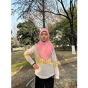 Modest Beauty Girls/Children Hijab Scarf Headscarf Wrap one Piece Muslim Amira with Czech Drill