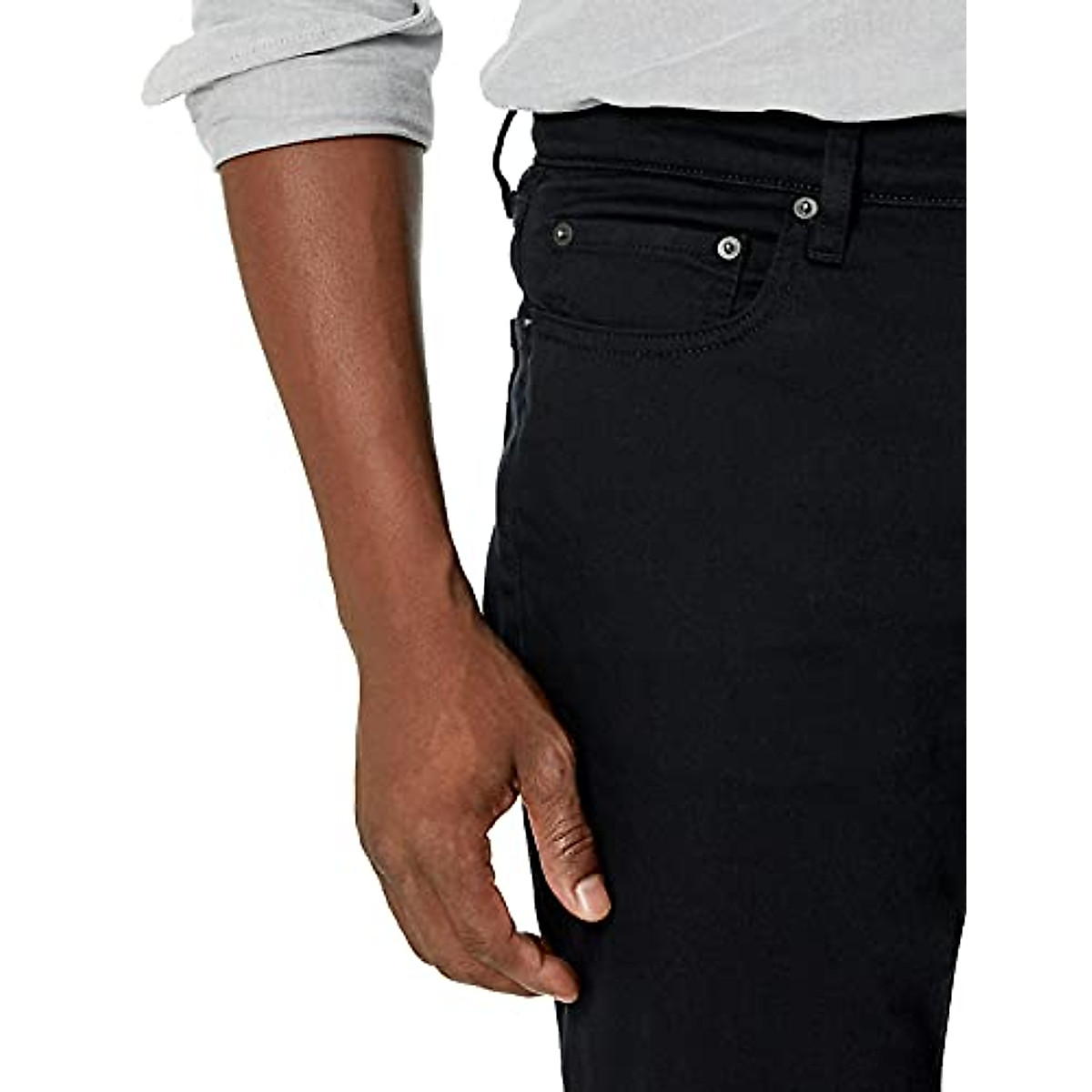 Amazon Essentials Men's Athletic-Fit Stretch Jean, Black, 42W x 30L