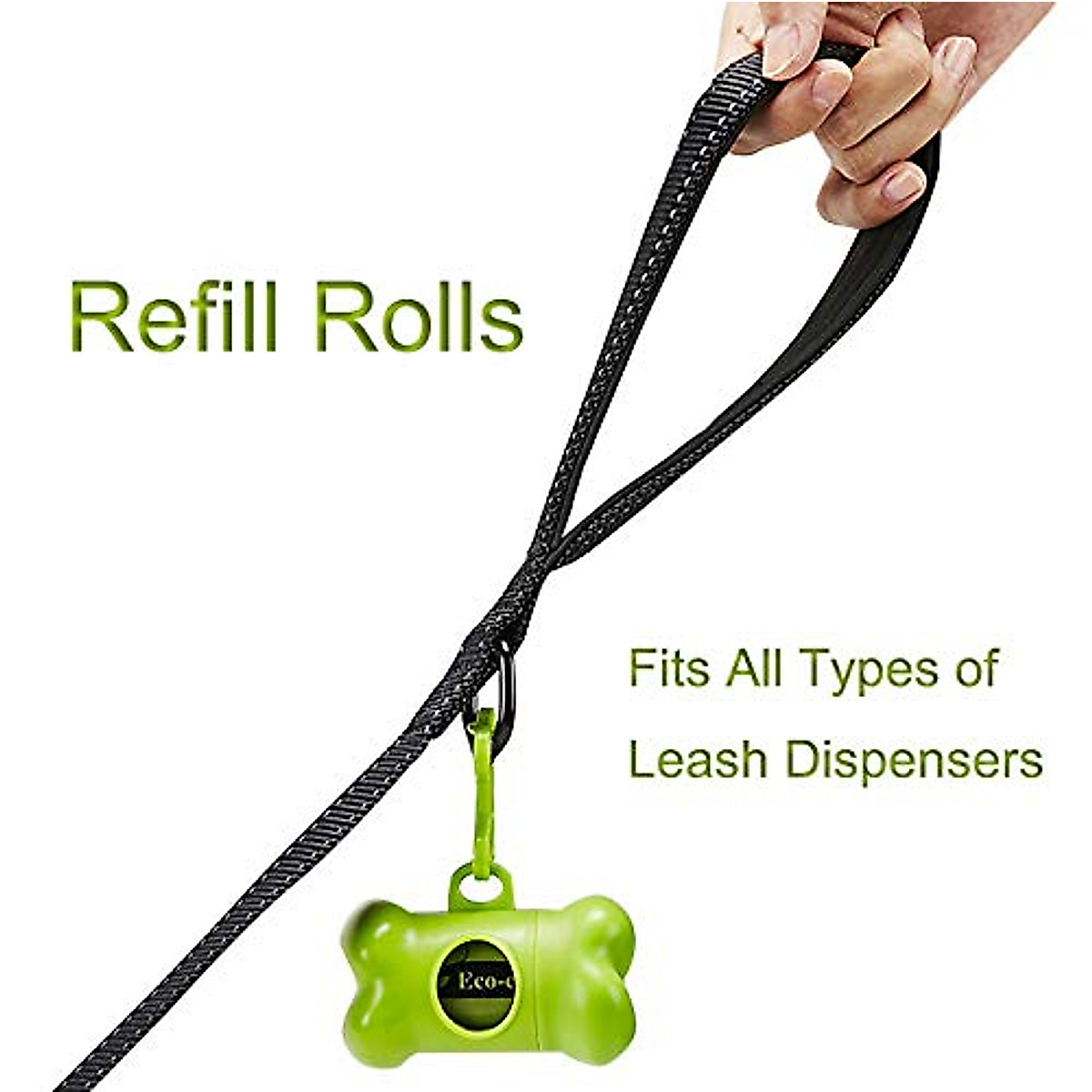 ECO-CLEAN Dog Poop Bags, 24 Rolls/360 Bags with Dispenser, Dog Waste Bags, Unscented, Leak-Proof, Easy Tear-Off