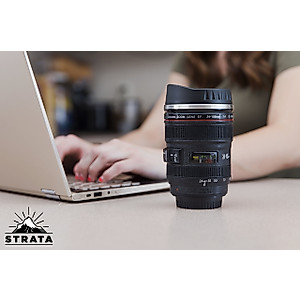 STRATA CUPS BUNDLE! 16 oz Clear Acrylic Tumblers (12 pack) + 13.5 oz Camera Lens Coffee Mug