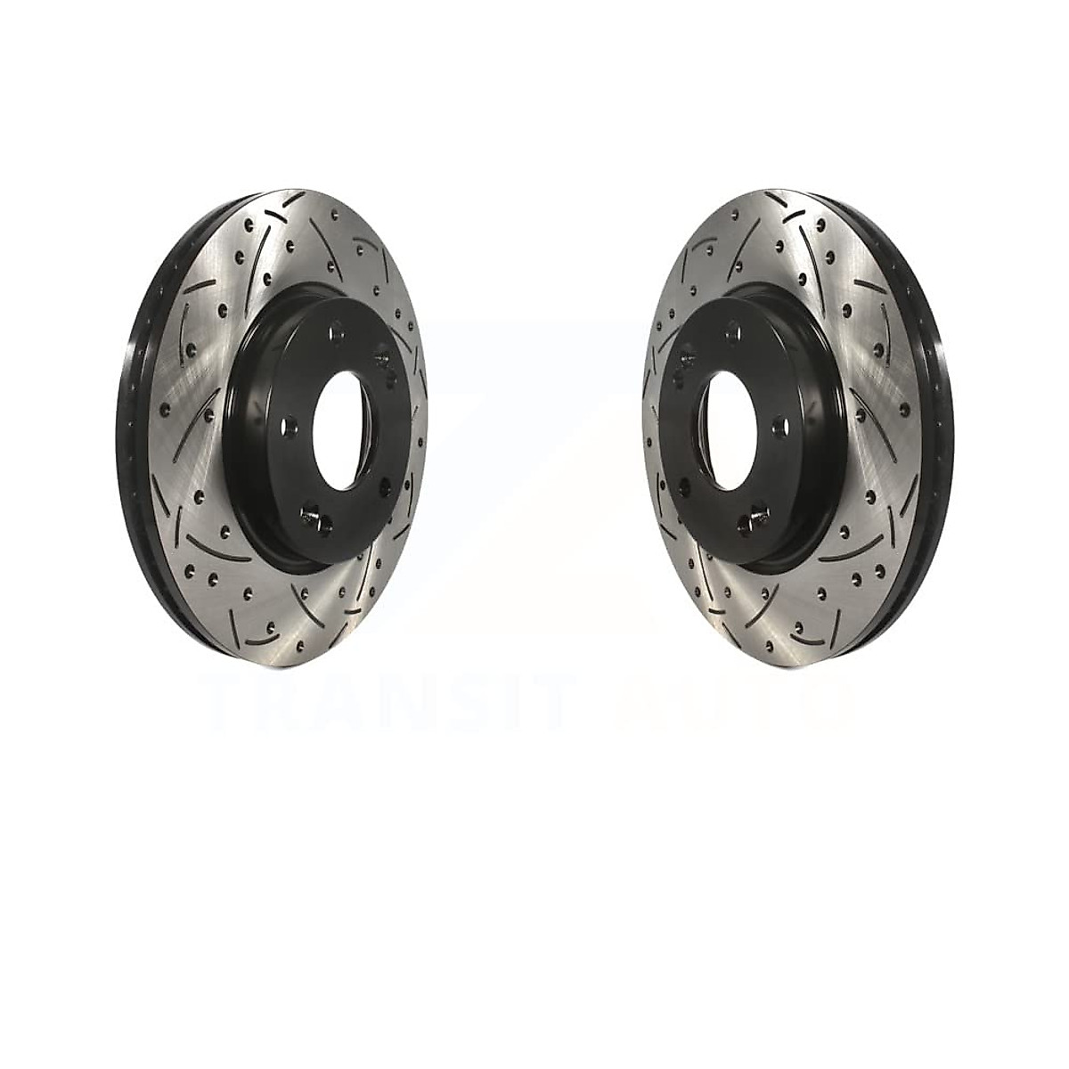 Front Coated Drilled Slotted Disc Brake Rotors Pair For Hyundai Elantra Kia Soul Forte Veloster GT Kona Forte5 Coupe Koup Venue Seltos KD-100078