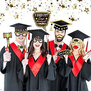 CRAWPROP 30PCS Lawyer Graduation Party Photo Booth Props Supplies Grad 2024 Graduation Class of 2024 Party Decoration