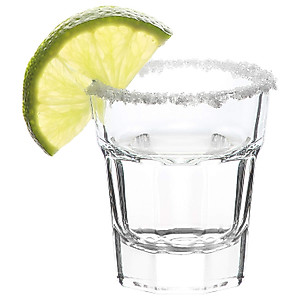 lav Scotch Shot Glasses Set of 6 - Clear Tequila Shot Cups for Parties 1.5 Oz - Plain Shot Glass Set Perfect for Gift and Wedding Parties - Made in Europe