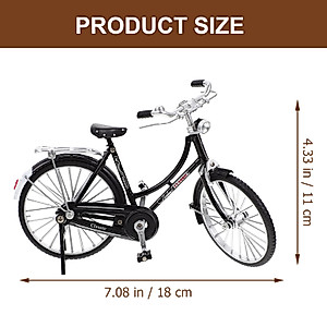 SEWACC Bike Model Alloy Bicycle Ornament Mini Bike Decoration Retro Style Finger Bike Sculpture Miniature Bike for Home Office Decor