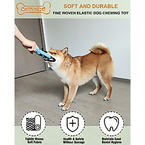 CaBYbigG Dog Rope Toy,No Stuffing Dog Toy,Puppy Chews for Teething,Dog Chew Toys,Blue Ring Dog Toy for Medium Small Dogs Breed