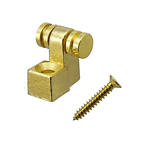 HENGYEE Set of 2 Guitar Roller String Tree Roller String Guides Retainer for Electric Guitars Strat Stratocaster Tele Telecaster Black Gold., (2104-QGZ-GD)