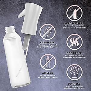 Alpree Hair Spray Bottle Continuous Water Mister Spray Empty Ultra Fine for Hair Styling, Pets, Plants, Cleaning, Misting & Skin Care, Salons, for Taming Hair in Morning, Curly Hair, Essential Oil