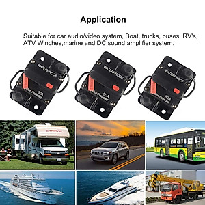 OUHL 150 Amp Circuit Breaker Manual Reset 30-250A for Car Truck Rv ATV Marine Trolling Motors Boat Vehicles,12V-48V DC (150A)