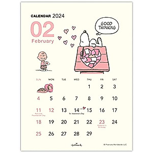 Hallmark 824-389 Japan Hallmark Snoopy 2024 Calendar Desktop Vertical