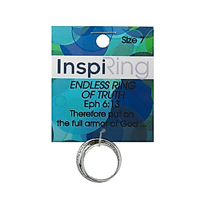 Ephesians 6:13 Silver Plated Women's Double Mobius Ring Size 7