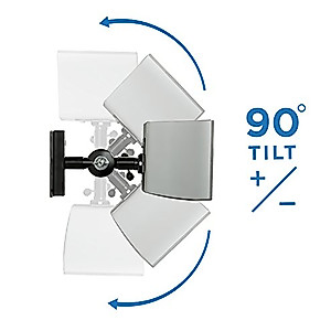 Mount-It! Speaker Mount for Wall and Ceiling, Low Profile Heavy Duty, Anti-Theft, Universal for Channel Surround Sound and Satellite Speakers, Black, 2 Mounts