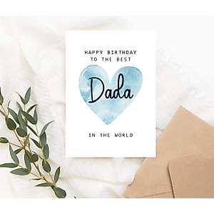 MoltDesigns Happy Birthday To The Best Dada In The World Card - Dada Birthday Card - Dada Card - Father's Day Gift - Happy Birthday Card