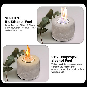 Tabletop Fire Pit - Table Top Firepit Concrete Table Top Fire Pit Bowl Smores Maker with Stylish Extinguisher Rubbing Alcohol Table Top Fire Pit Fireplace Mini Tabletop Fire Pit for More Marshmallow