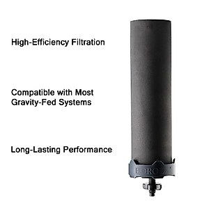 Boroux Black Replacement Water Filter - Replacement For Berkey BB9-2 and Gravity-Fed Water Filter Systems (Set of 2)