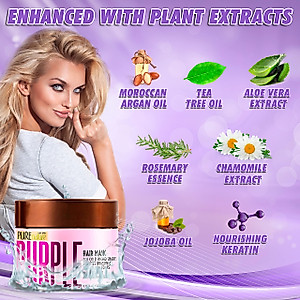 PURE NATURE LUX SPA Purple Hair Mask for Bleached and Blonde Hair - Deep Conditioning Treatment for Women to Remove Yellow Highlights and Repair Dry, Damaged Hair - Hydrate Colored Hair
